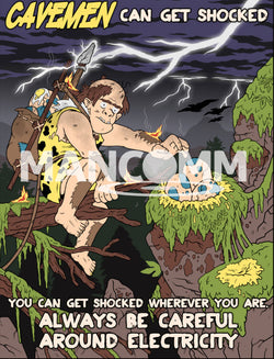 CAVEMEN - Shock Safety Poster – Mancomm