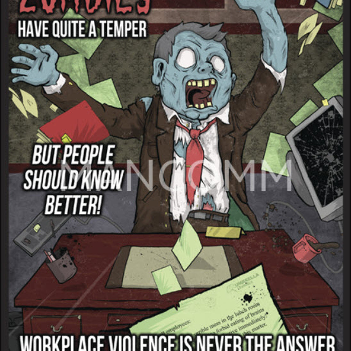 ZOMBIES - Workplace Violence Safety Poster — Mancomm
