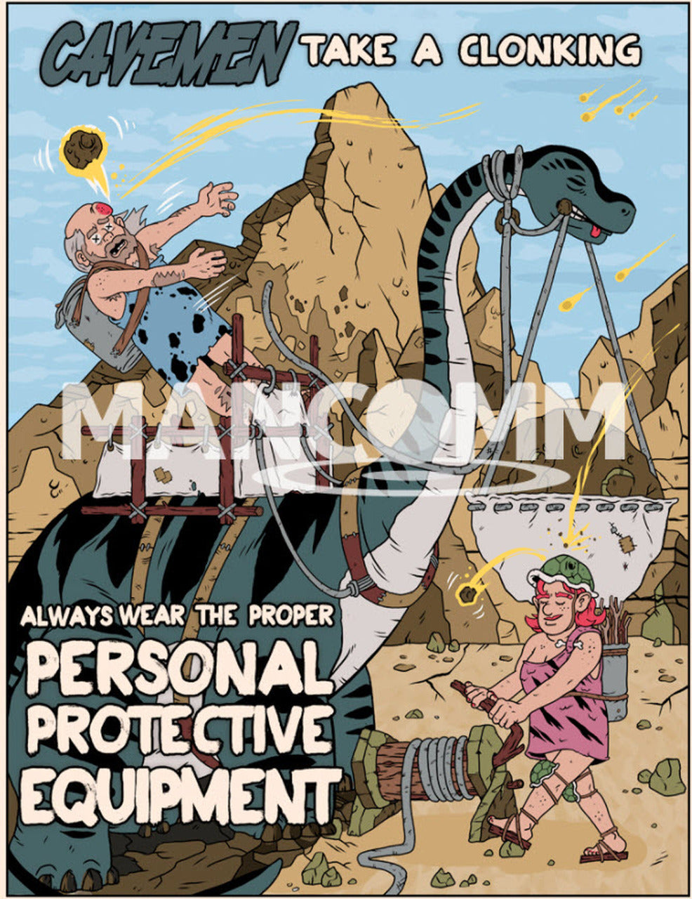 CAVEMEN - PPE Safety Poster — Mancomm