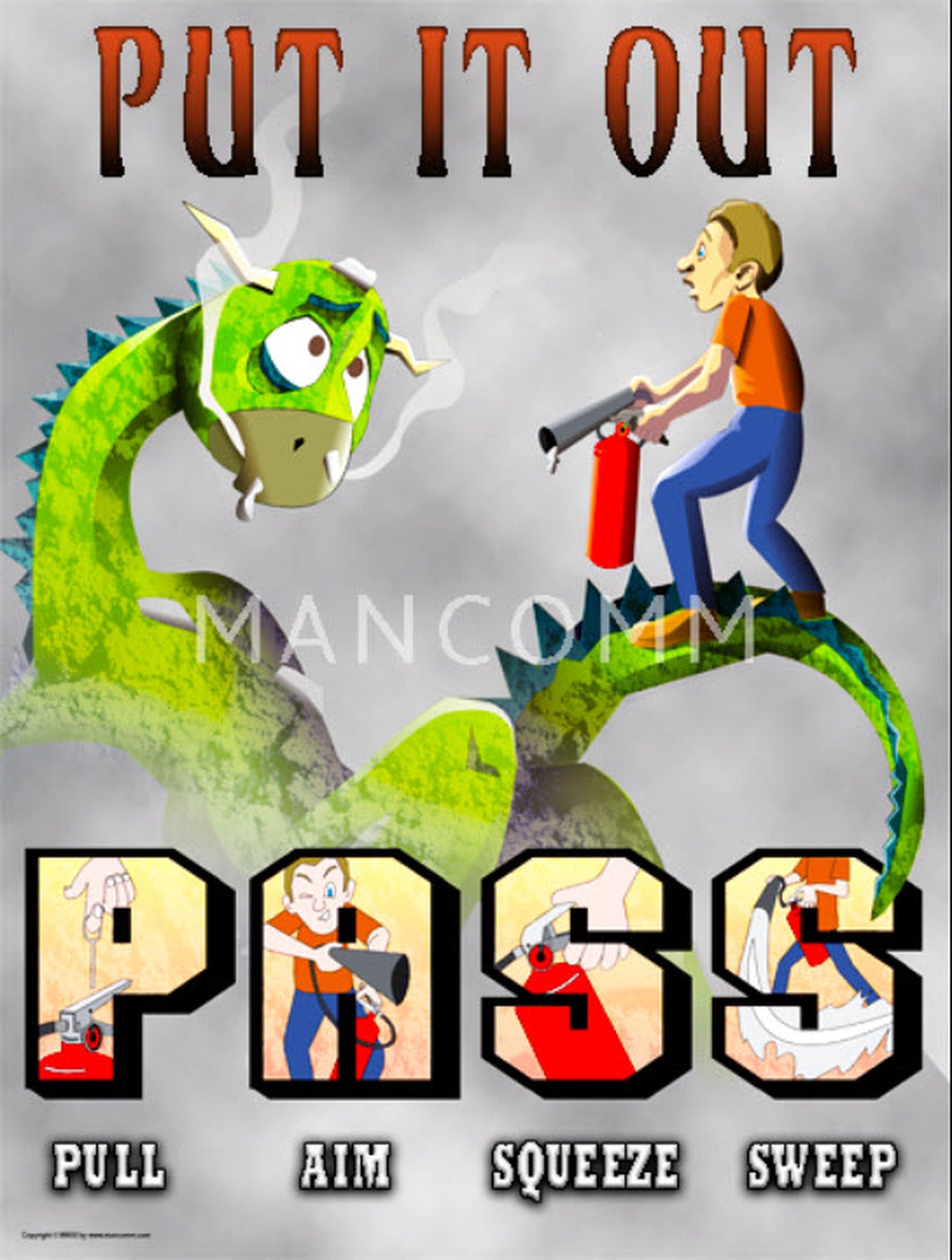 CLASSIC - PASS/Put It Out Safety Poster — Mancomm